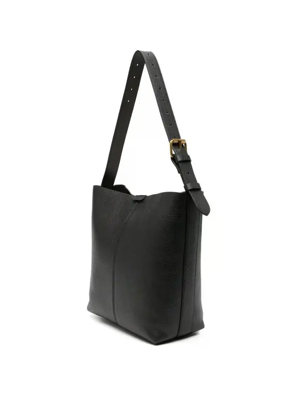 Soeur Saudade Pebbled-leather Tote Bag - Black