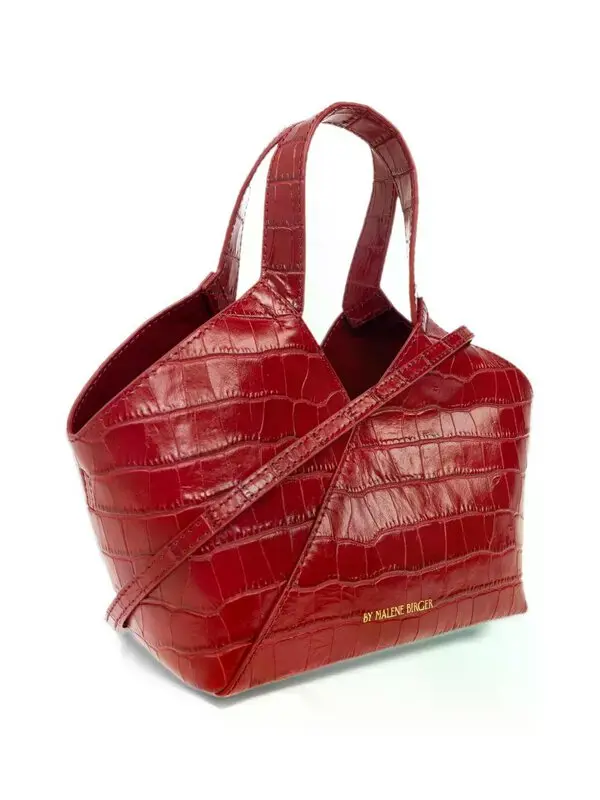 BY MALENE BIRGER Lullie Crocodile-effect Tote Bag - Red