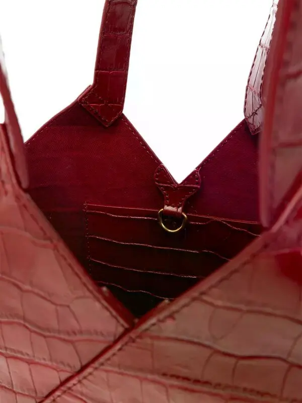BY MALENE BIRGER Lullie Crocodile-effect Tote Bag - Red