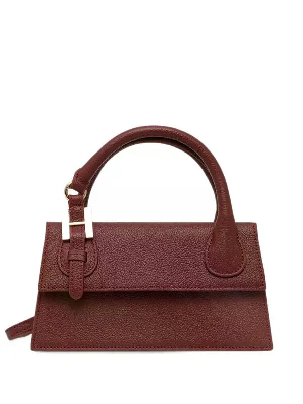 SILVIAN HEACH X New Martina Grained-effect Buckle-detail Tote Bag - Red
