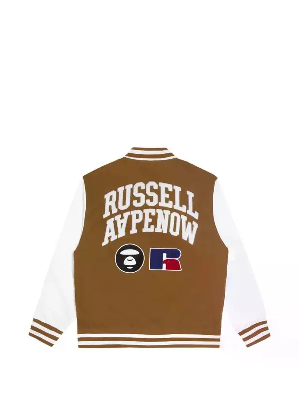 AAPE BY *A BATHING APE Moonface Patch Baseball Jacket
