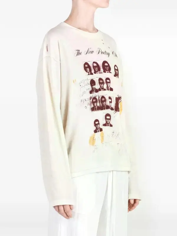 ANN DEMEULEMEESTER Nikita Distressed Graphic-print T-shirt