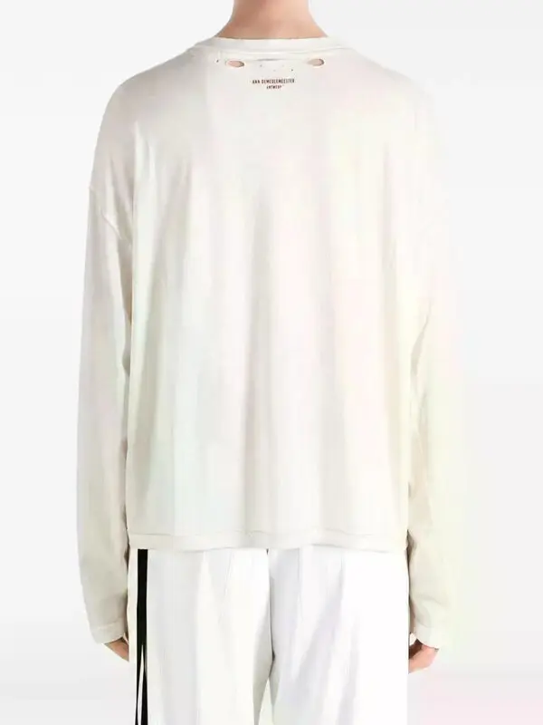 ANN DEMEULEMEESTER Nikita Distressed Graphic-print T-shirt