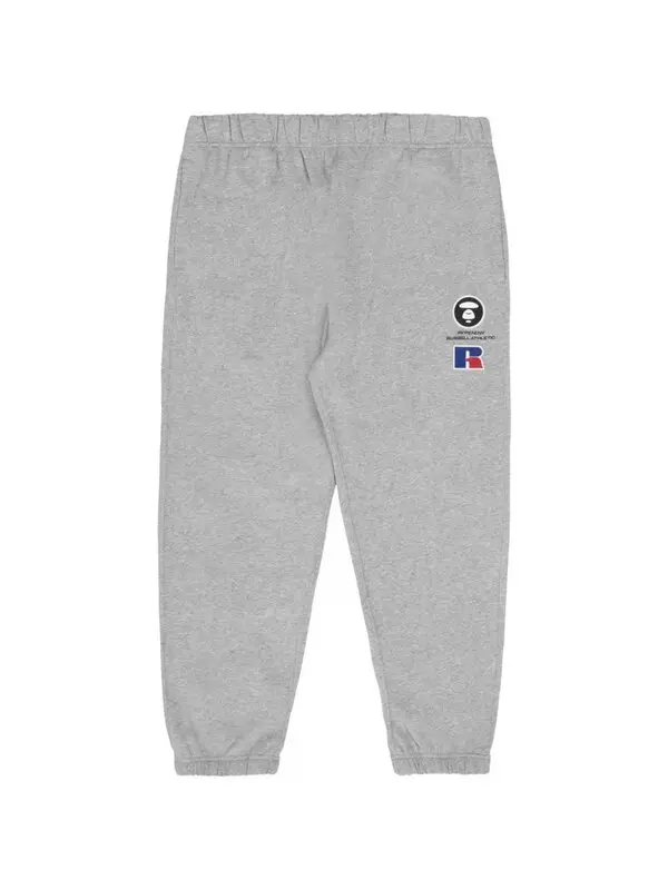 AAPE BY *A BATHING APE X Russell Athletic Moonface Logo Track Pants - Grey