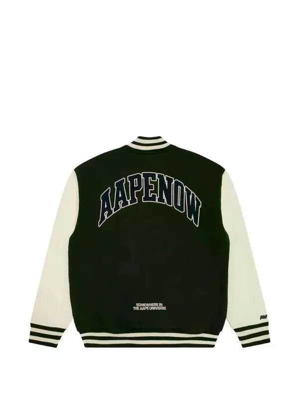 AAPE BY *A BATHING APE Aapenow Moonface Varsity Jacket