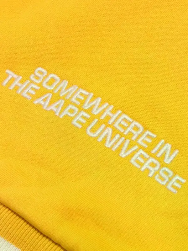 AAPE BY *A BATHING APE Aapenow Moonface Varsity Jacket - Yellow