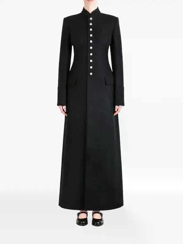 ANN DEMEULEMEESTER Alma Button-up Stand-collar Coat