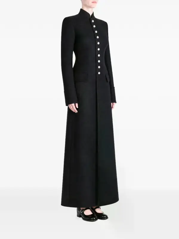 ANN DEMEULEMEESTER Alma Button-up Stand-collar Coat