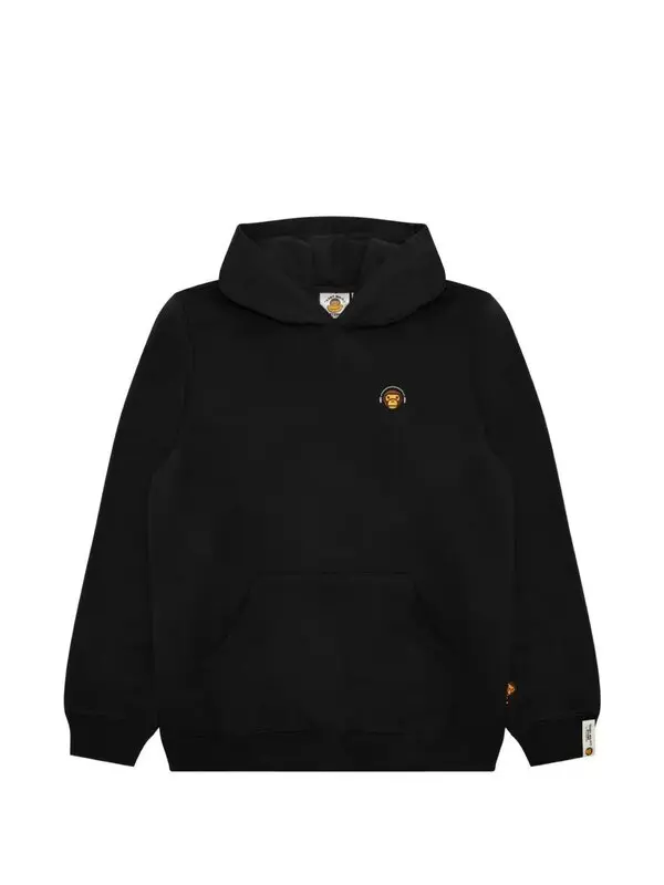 A BATHING APE Baby Milo Embroidered Hoodie - Black