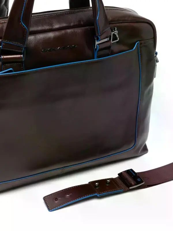 PIQUADRO Contrast-trim Leather Briefcase