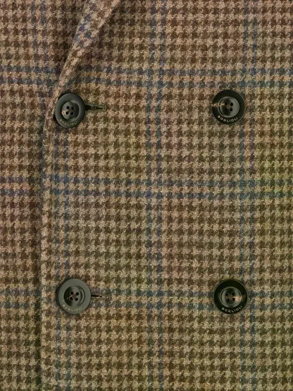 Boglioli Double-breasted Pied-de-poule-pattern Coat