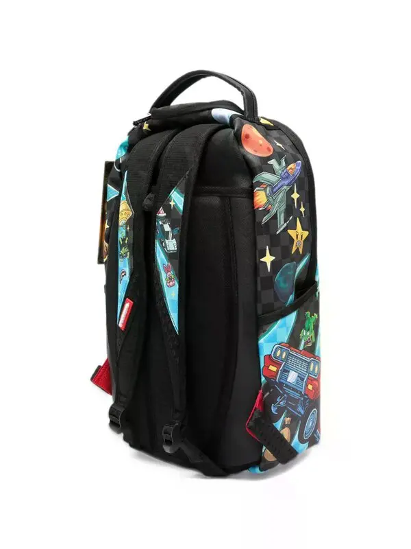 SPRAYGROUND Extra Extraterrestrial Graphic-print Checkered Backpack