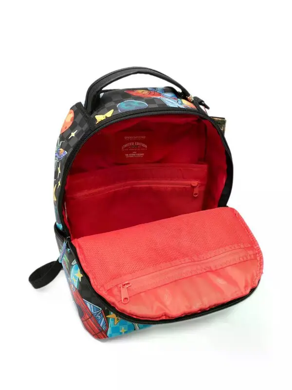 SPRAYGROUND Extra Extraterrestrial Graphic-print Checkered Backpack