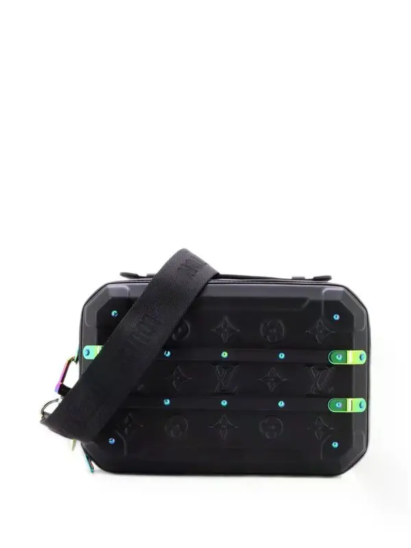 LOUIS VUITTON Future Trunk Debossed Monogram Leather Crossbody Bag
