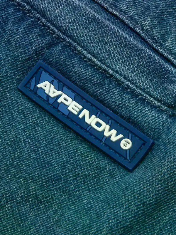AAPE BY *A BATHING APE Moonface Denim Shorts