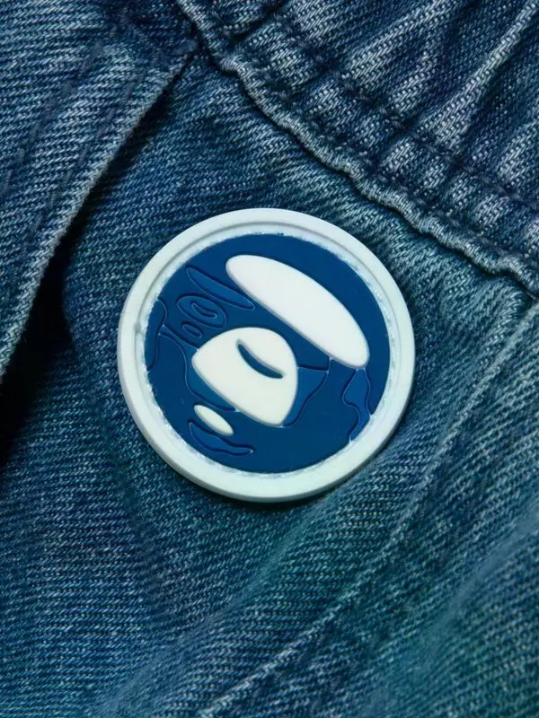 AAPE BY *A BATHING APE Moonface Denim Shorts