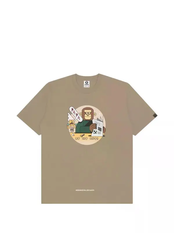 AAPE BY *A BATHING APE X Sebastian Schwamm Graphic-print T-shirt - Brown