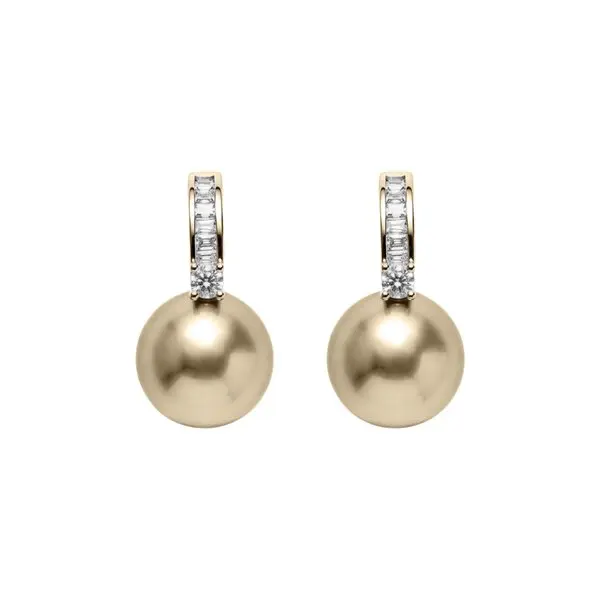 Saachi Metallic Pearl Drop Earrings