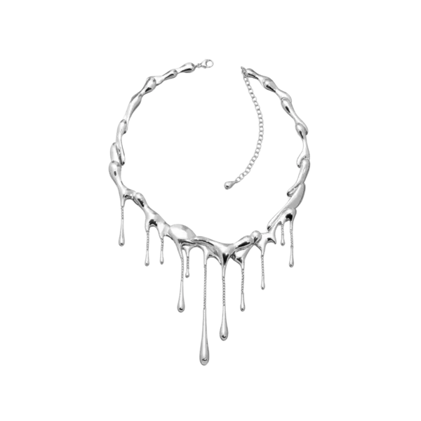 LUCY QUARTERMAINE Multi Drop Necklace - Silver