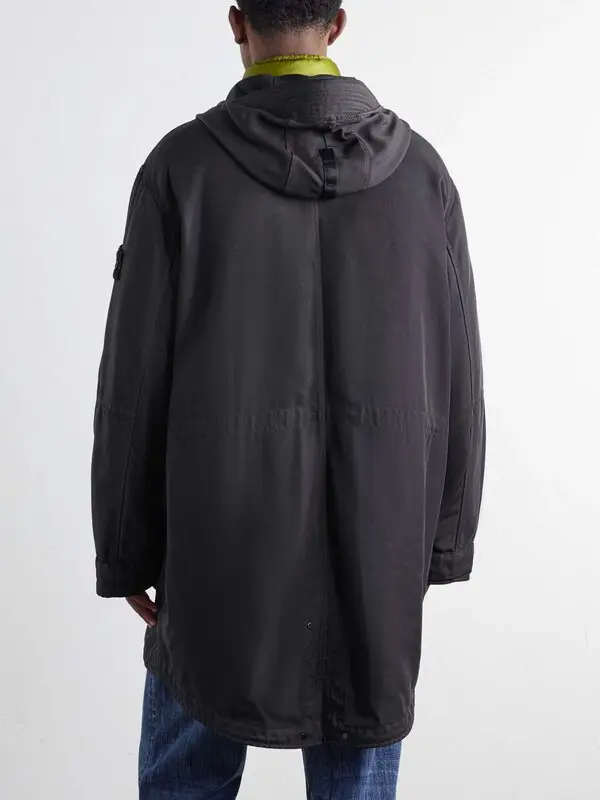 Stone Island Hooded Layered Garment-dyed Shell-tc Parka