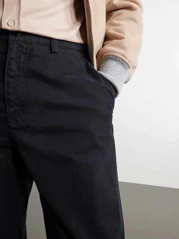 Brunello Cucinelli Straight-leg Cotton-twill Trousers