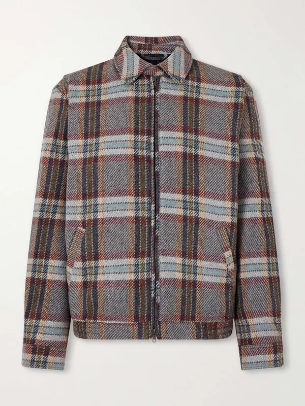 Portuguese Flannel Aurelia Felted Wool-twill Blouson Jacket