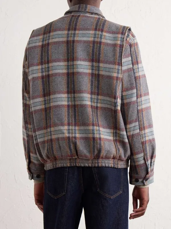Portuguese Flannel Aurelia Felted Wool-twill Blouson Jacket