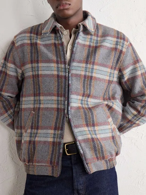 Portuguese Flannel Aurelia Felted Wool-twill Blouson Jacket