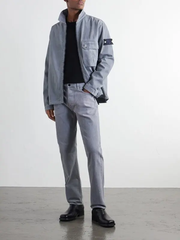 Stone Island Denim Corroded Bull Denim-tc Overshirt