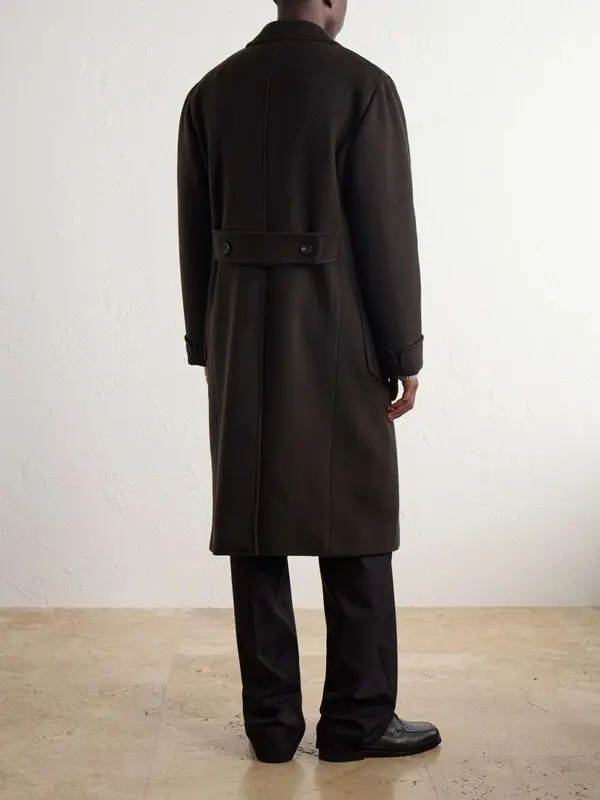 J. MUESER Double-breasted Wool And Cashmere-blend Felt Coat