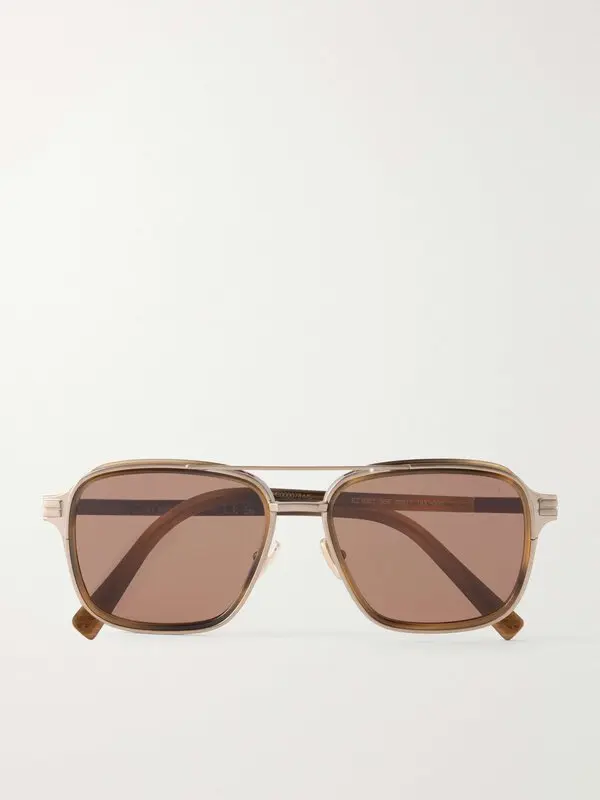 ZEGNA EYEWEAR Aviator-style Acetate And Titanium Sunglasses
