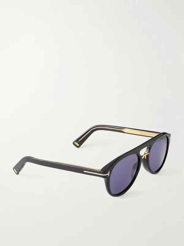 TOM FORD Icon Aviator-style Acetate Sunglasses - Blue