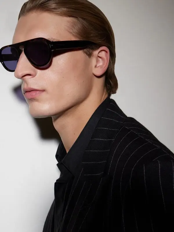TOM FORD Pablo-02 Round-frame Acetate Sunglasses