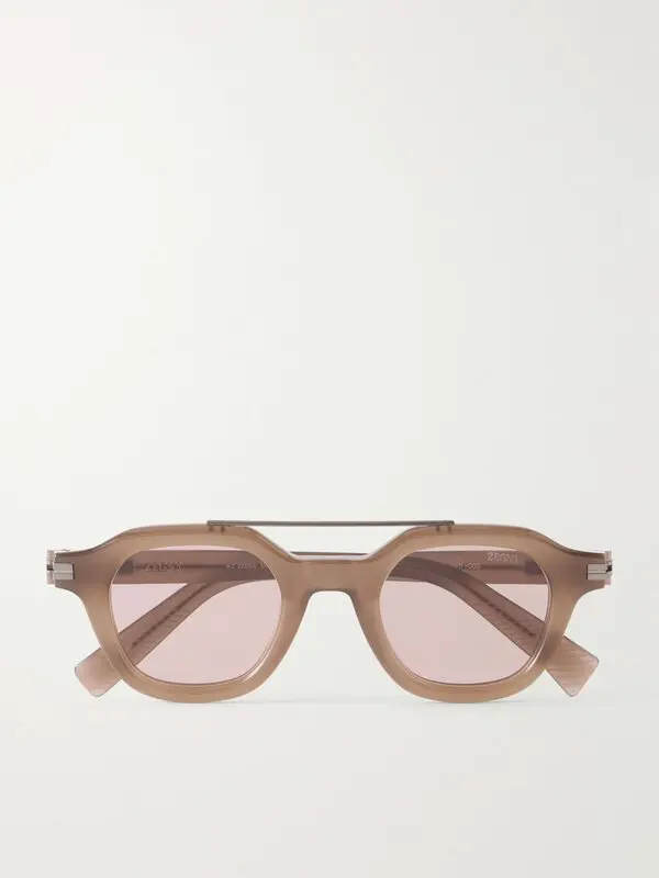 ZEGNA EYEWEAR Aviator-style Acetate Sunglasses