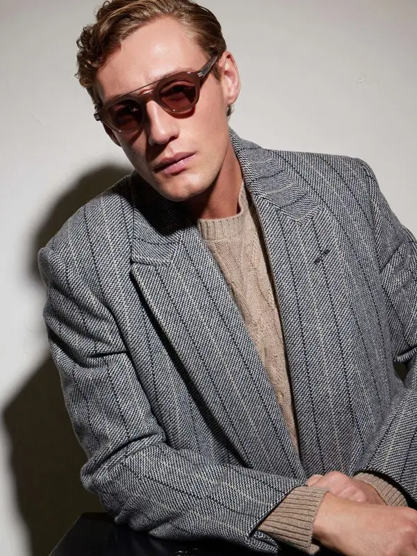 ZEGNA EYEWEAR Aviator-style Acetate Sunglasses