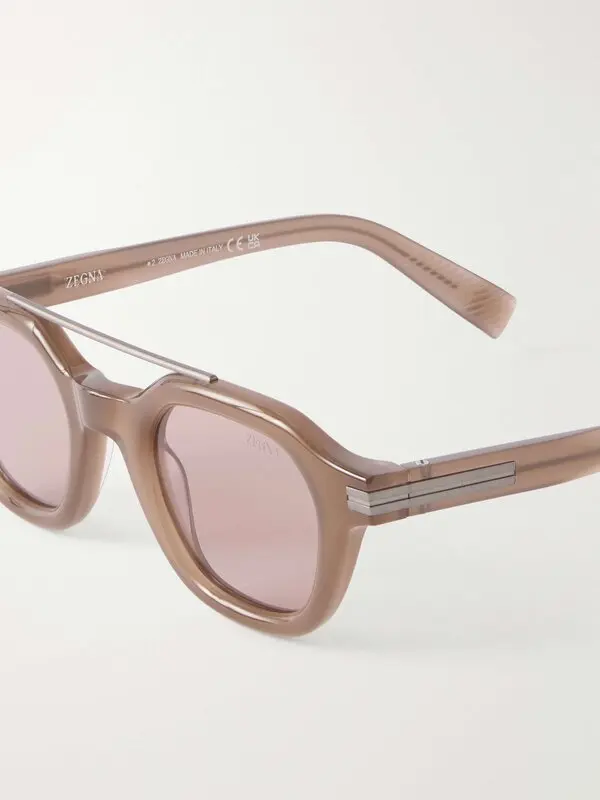 ZEGNA EYEWEAR Aviator-style Acetate Sunglasses