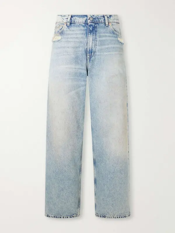 Our Legacy Vast Cut Wide-leg Distressed Jeans