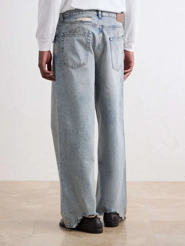 Our Legacy Vast Cut Wide-leg Distressed Jeans