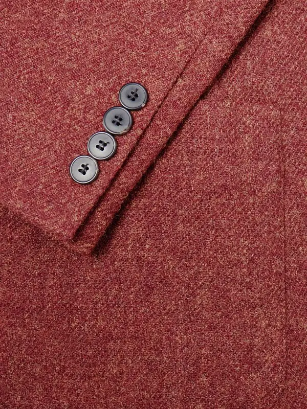 Portuguese Flannel Double-breasted Wool-tweed Blazer