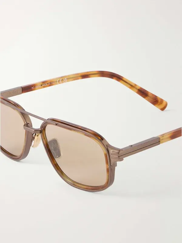 ZEGNA EYEWEAR Orizzonte I Aviator-style Metal Sunglasses
