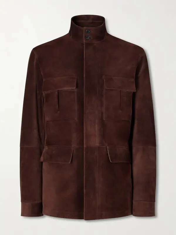 Zegna Suede Jacket - Brown