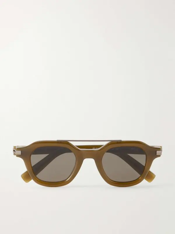 ZEGNA EYEWEAR Aviator-style Acetate Sunglasses