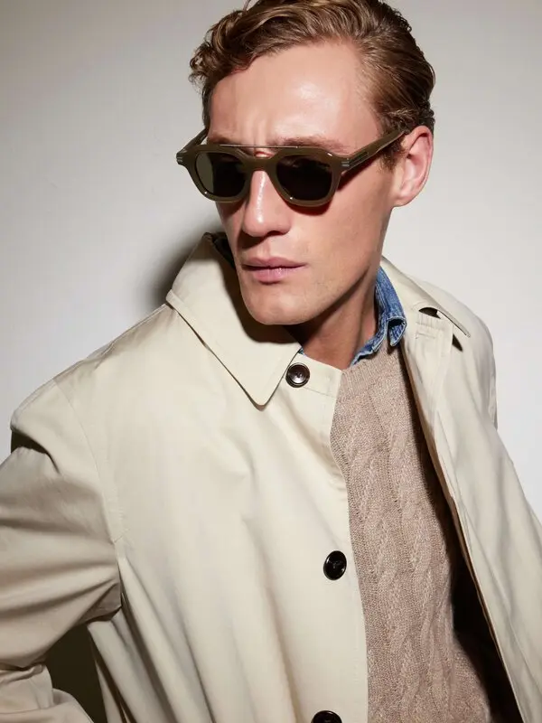ZEGNA EYEWEAR Aviator-style Acetate Sunglasses