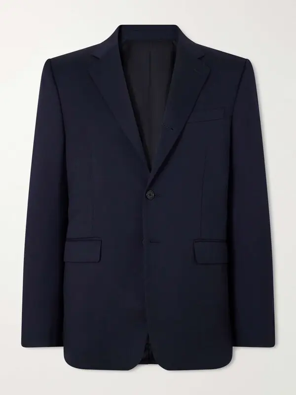 Celine Wool And Cashmere-blend Gabardine Blazer - Navy