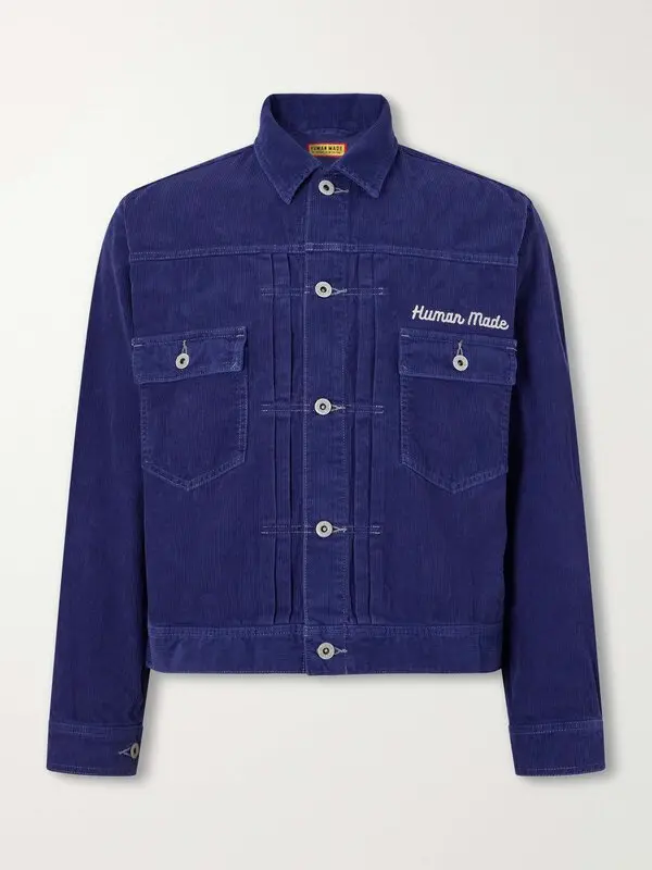 HUMAN MADE Logo-embroidered Cotton-corduroy Jacket
