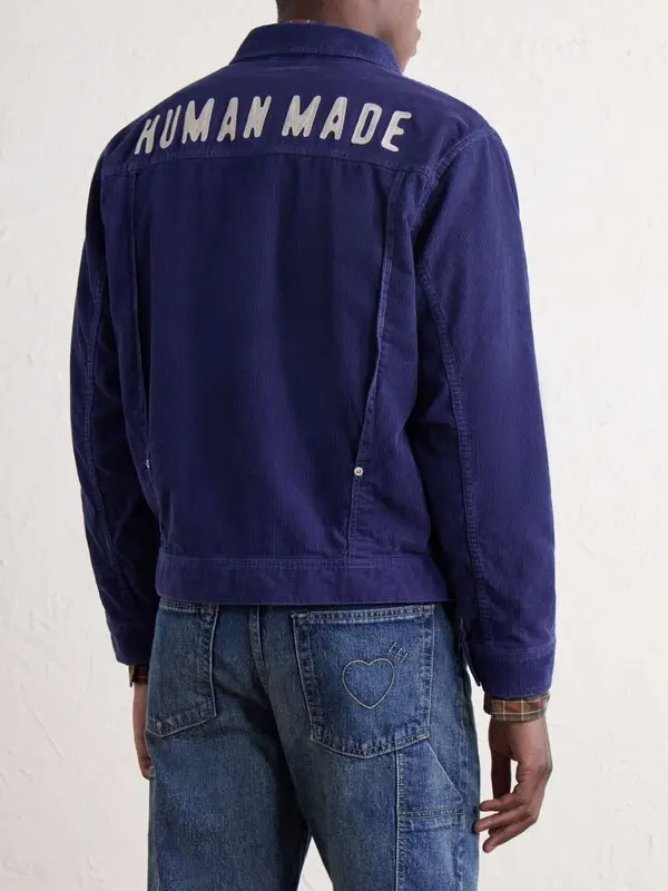 HUMAN MADE Logo-embroidered Cotton-corduroy Jacket