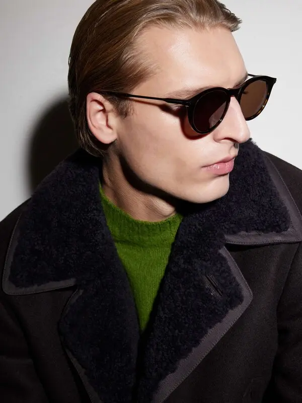 TOM FORD Olivier-02 Round-frame Tortoiseshell Acetate Sunglasses