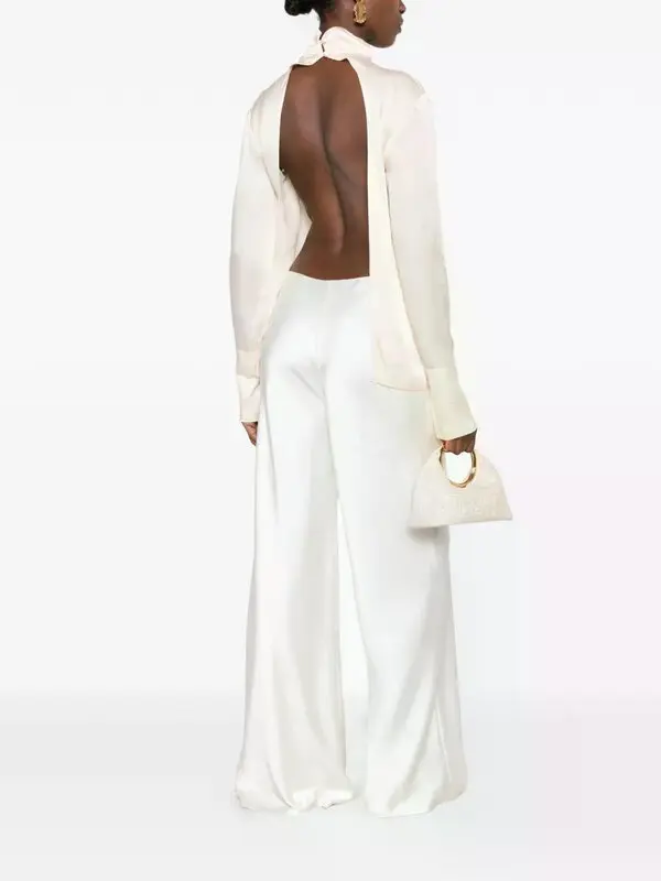 Andamane Open-back High-neck Blouse