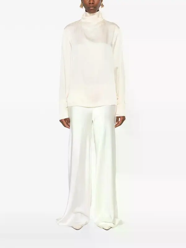 Andamane Open-back High-neck Blouse