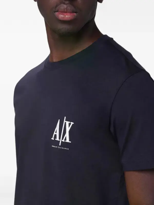 Armani Exchange Logo-embroidered T-shirt